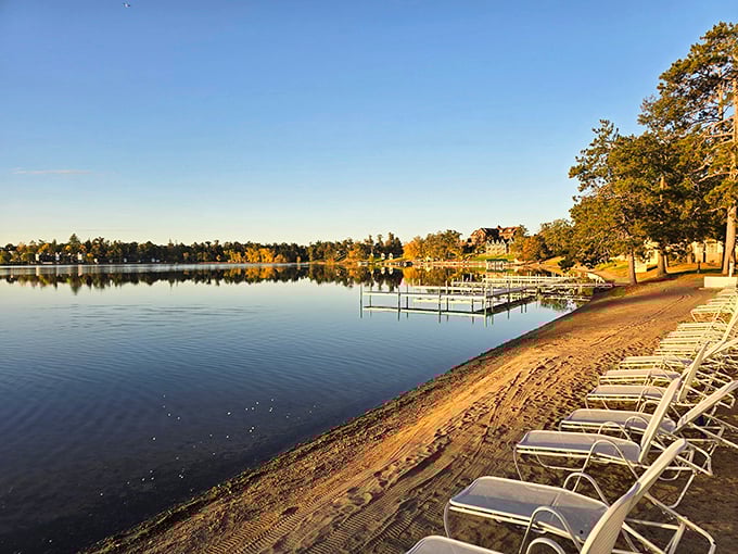 Poolside paradise meets lakefront luxury. It's like your backyard pool grew up and went to finishing school. 