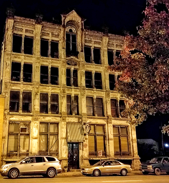 Four floors of phantom fun! This old warehouse proves that even groceries can leave a spooky legacy.