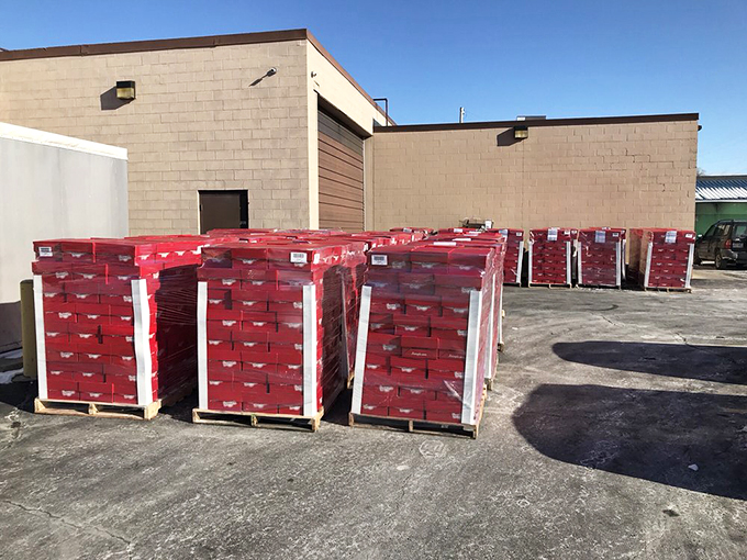 Behind these walls lies Wisconsin's crown jewel of pastries. It's like Willy Wonka's factory, but with less top hats and more butter! Photo credit: Andy K.
