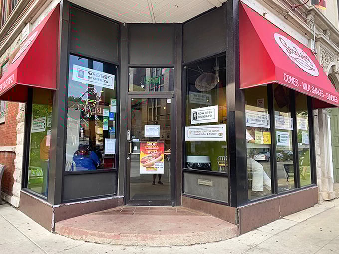 That red awning is like a starting flag for your taste buds. At Scooter's, the custard race is always on.