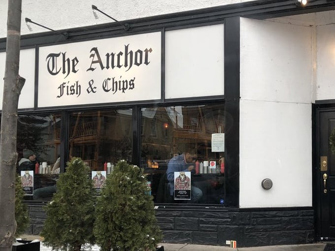 Where fish and chips dreams come true! The Anchor's charming facade is just the beginning of your culinary journey. Photo credit: Kaitlin U.