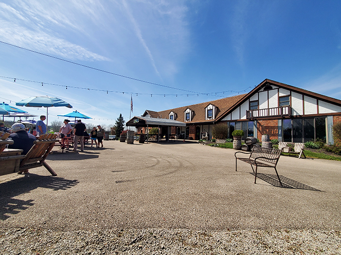Patio perfection! Valley Vineyards' outdoor space is ideal for those "I'm-in-a-wine-commercial" moments. Just add friends and laughter.