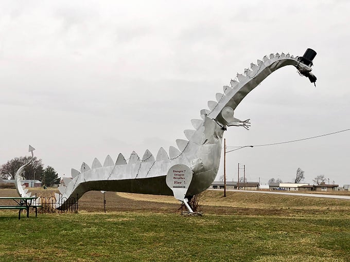 Who says chivalry is dead? Vandalia's knight faces off against a fire-breathing foe, bringing medieval charm to the Prairie State.