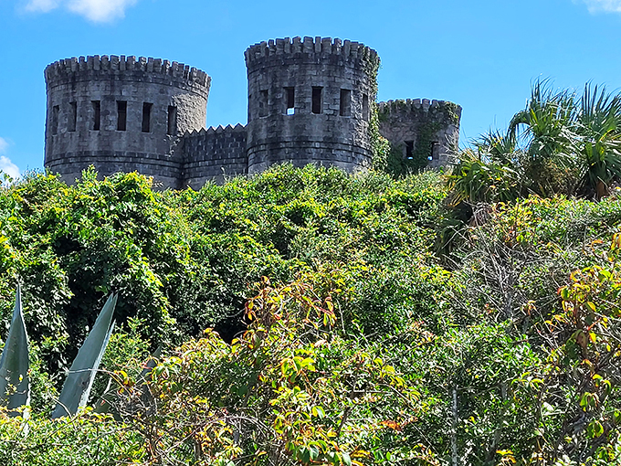 Castle crasher alert! This view makes you wonder if the knights of old ever traded their horses for surfboards.