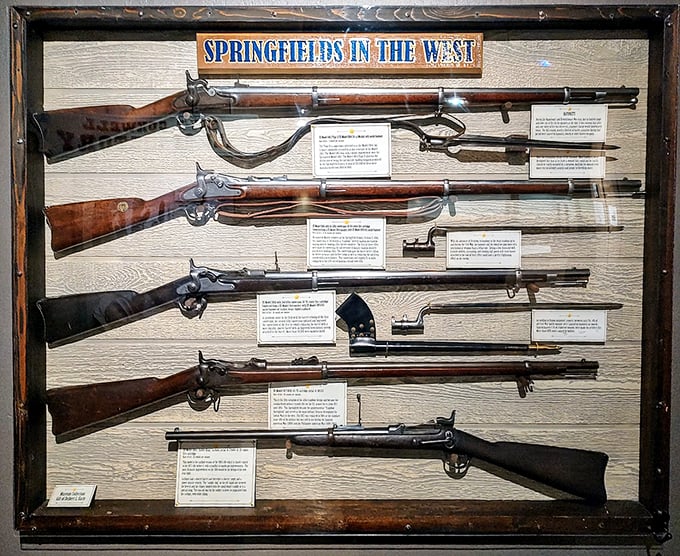 The "Springfields in the West" display: When "shooting from the hip" wasn't just a figure of speech.