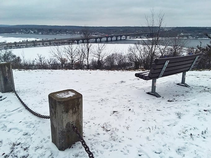 Where Jack Frost moonlights as a landscape artist. It's so serene, you can almost hear the snowflakes whispering.