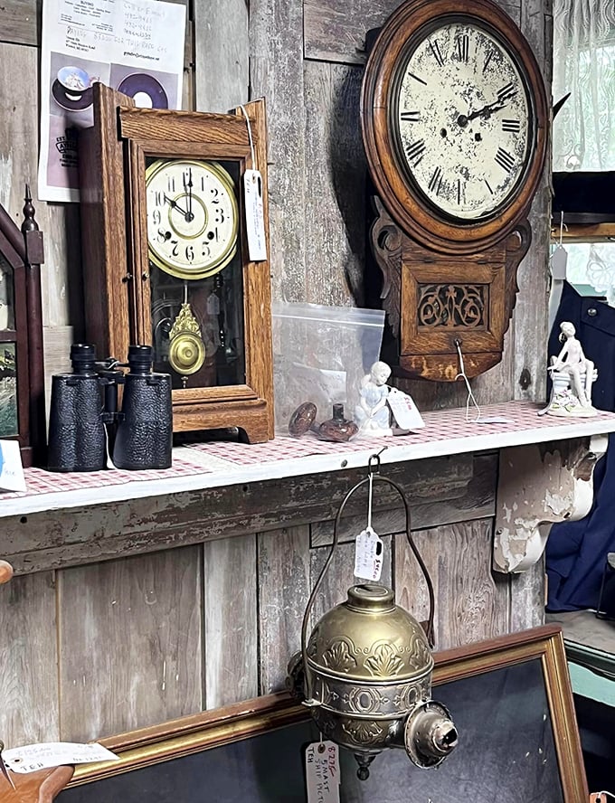 Time stands still among these vintage timepieces, each tick-tock echoing stories from Maine's past.