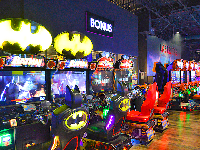 Holy Batman, Batman! These arcade games are so high-tech, even the Caped Crusader would be impressed. Photo credit: Jake's Unlimited