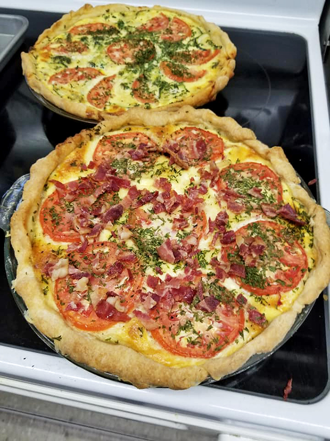 Bacon and cheese in a quiche? It's like someone took your favorite BLT, gave it a fancy makeover, and invited it to brunch. Classy and delicious!