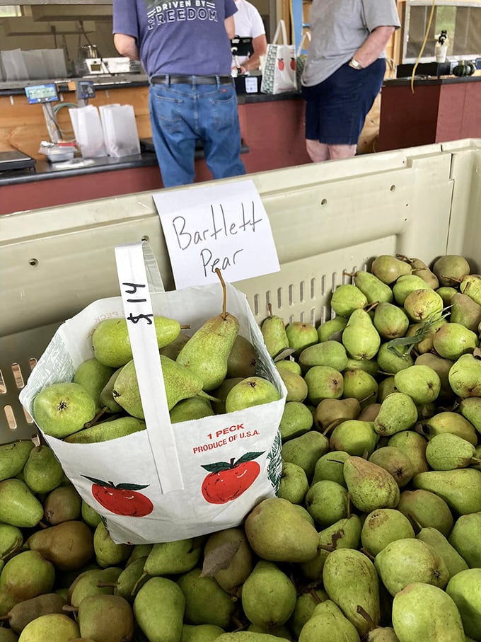 Pear-fection in a basket! These Bartletts are nature's answer to 