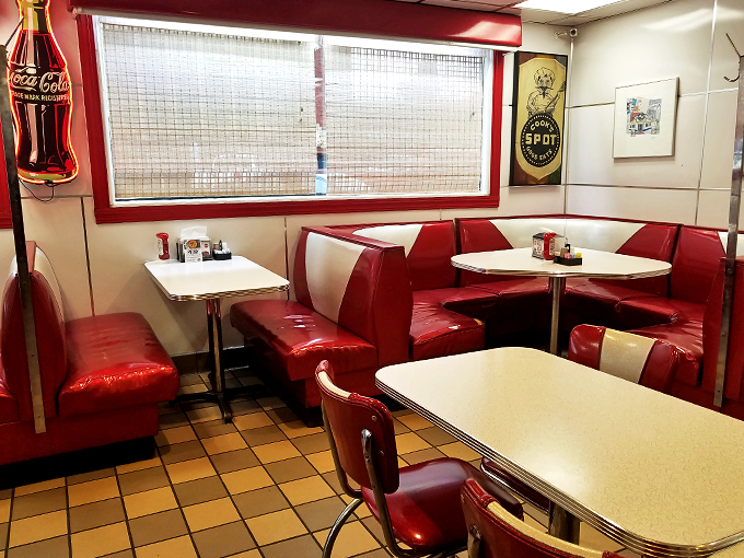 These booths have seen more stories than a library. Slide in and add your chapter to The Spot's ongoing tale of good food and great company.