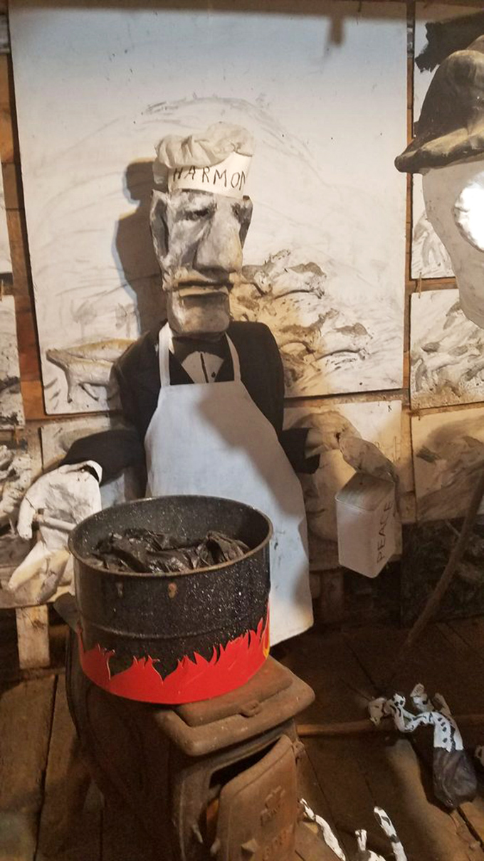 Gordon Ramsay's long-lost puppet cousin? This culinary character looks like he's about to drop the hottest cookbook of 1872.