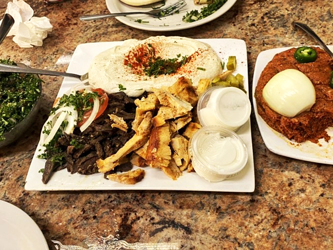 From crispy falafel to succulent kebabs, this spread shows why sharing plates might lead to friendly fork fights.