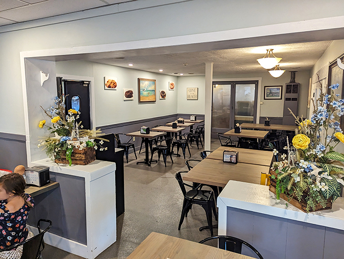 Rustic charm meets modern comfort. This dining area is where memories are made, one bite at a time.