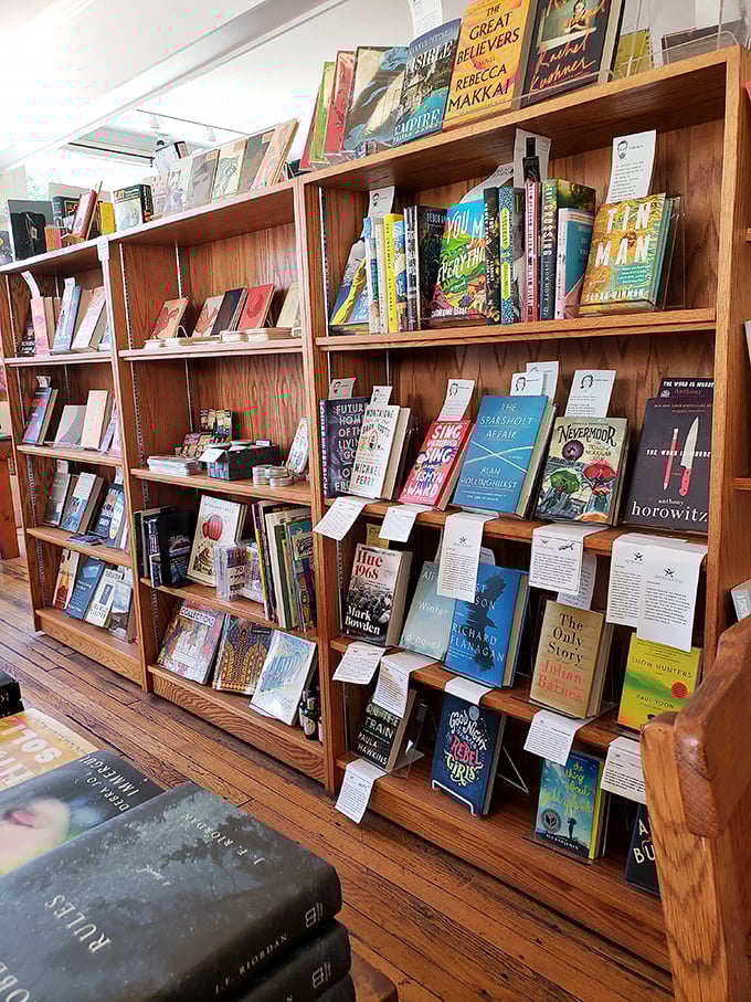 A rainbow of reads! This eye-catching display is like a literary box of chocolates &ndash; you never know what delicious story you're going to get, but they're all guaranteed to satisfy your book cravings.