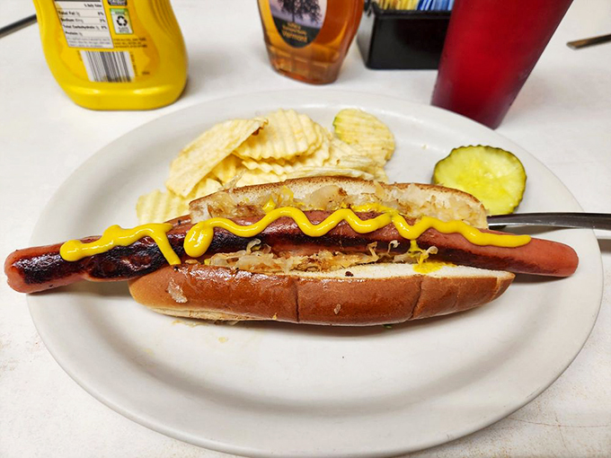 Hot diggity dog! This foot-long masterpiece is proof that sometimes, bigger really is better. Don't forget the mustard!