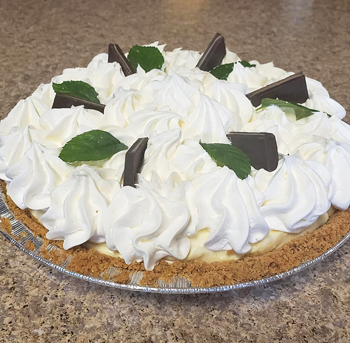 Smooth, creamy, and just a hint naughty. This Irish Cream pie is the dessert equivalent of a wink from your favorite movie star. Photo credit: Beeline Cafe
