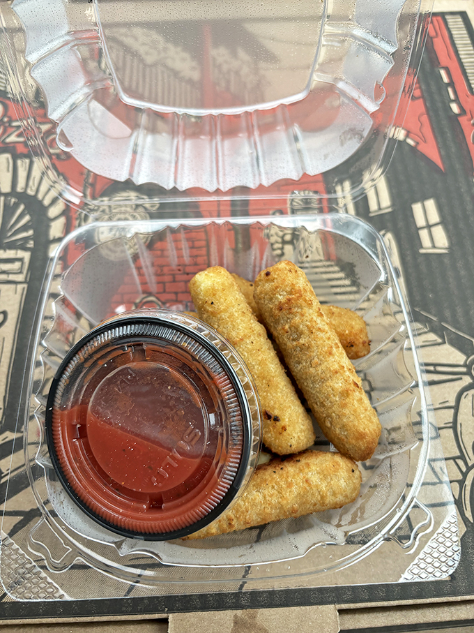 Crispy on the outside, gooey on the inside. These mozzarella sticks are the ultimate cheese pull champions.