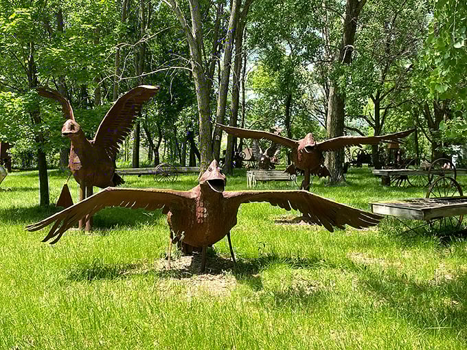 Who says yard art can't fly? These metal birds are poised to take your garden from grounded to soaring in no time flat.
