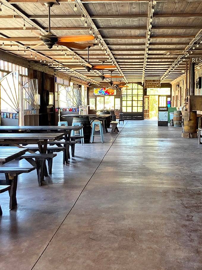 Rustic charm meets modern adventure! This interior could be the set of an old Western... if cowboys had ziplines. Photo credit: Dakota Bleu Skyes