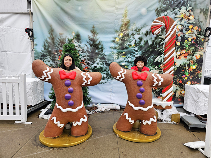Gingerbread photo ops! These life-size cookie cutouts are sweeter than grandma's recipe and twice as Instagram-worthy. Say "Lebkuchen!"