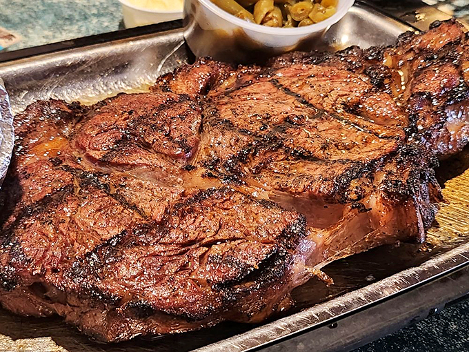 Juicy, charred perfection on a plate! This ribeye is so good, it might just convince vegetarians to switch teams.