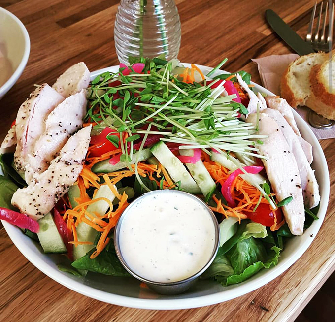 A garden-fresh celebration with grilled chicken and house-made dressing that makes eating your veggies a pleasure.