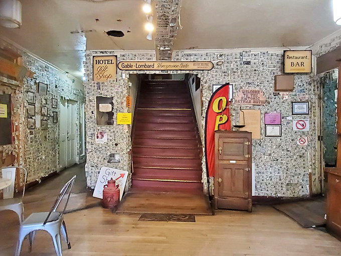 Stairway to heaven or pathway to the past? Either way, this staircase is your ticket to a slice of Americana. 