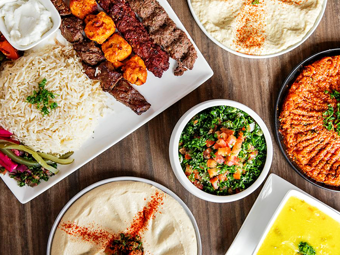 A feast fit for royalty: grilled meats, fluffy rice, and mezze spreads that'll make you want to clear your afternoon schedule.