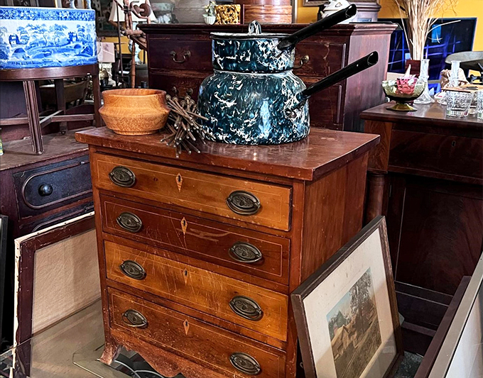 This isn't just a cabinet, it's a portal to the past! Imagine the stories hidden behind those intricately carved doors.