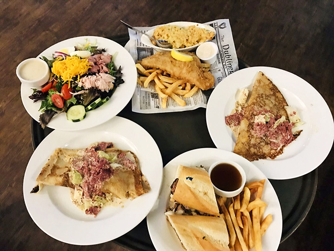 The beef boxty: Ireland's answer to the burrito. It's like a warm, potato-y hug for your taste buds. Photo credit: Nova J.