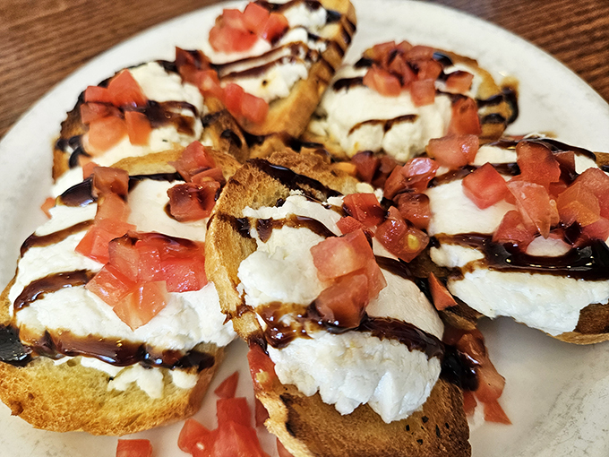 Toasted perfection topped with a garden party. It's like summer decided to crash your bread's solo act!