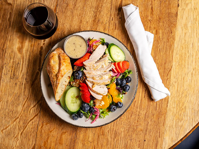 A salad that's more exciting than most people's vacations. Fresh, colorful, and packed with flavors that'll make your taste buds do a happy dance.