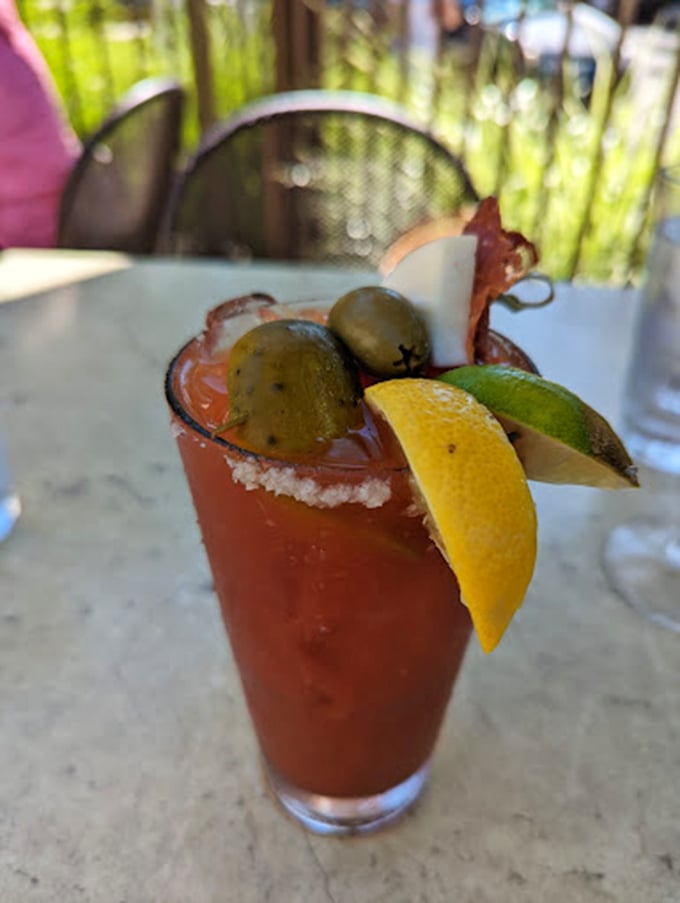 Meet the Bloody Mary's sassy cousin! This cocktail's got more garnish than a Christmas tree and twice the kick. Cheers to adventure!