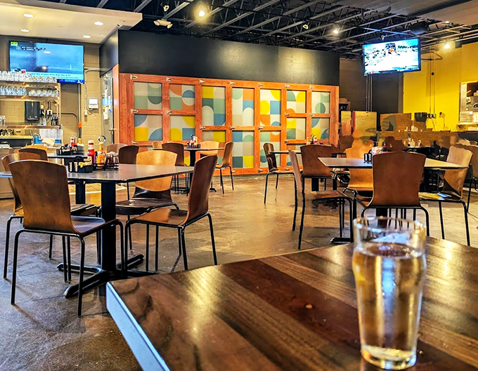 Lucy's dining room: where modern meets cozy. It's like the living room of your dreams but with better food and someone else to do the dishes.