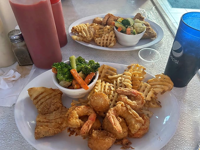 These golden-fried shrimp are like tiny treasures from the sea, each one a crispy, succulent bite of happiness. Talk about a shore thing!