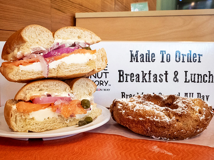 The lox bagel that launched a thousand ships... or at least a few return visits. It's like the ocean and a bakery had a delicious rendezvous.
