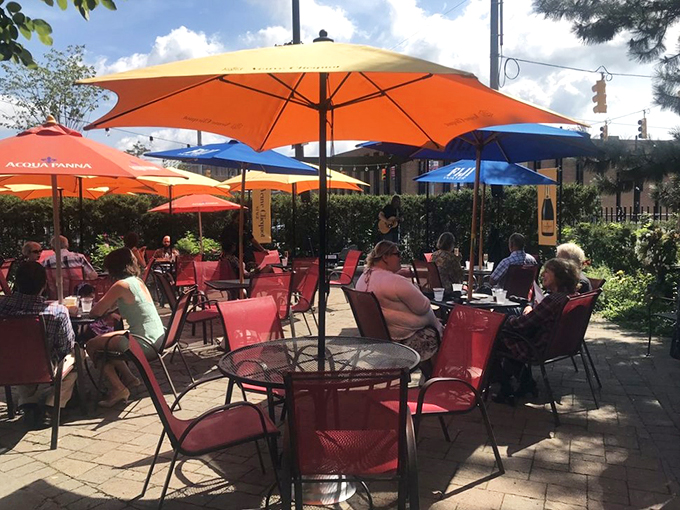 Al fresco dining with a side of people-watching. The perfect recipe for a lazy summer afternoon in Detroit.
