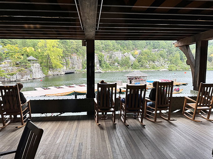 A view that rivals the food for attention. Enjoy your meal with a side of serene river scenery &ndash; nature's own dinner theater.