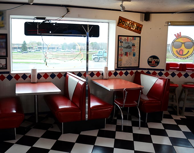 Step into a Norman Rockwell painting come to life. These booths have probably heard more town gossip than the local barber shop.