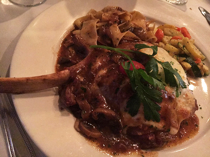 Holy cow! Or should I say, holy calf? This veal chop is meatier than the plot of The Godfather trilogy.