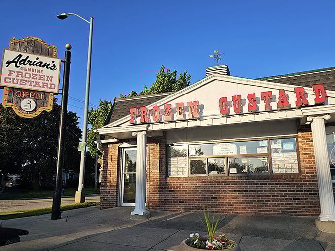 Adrian's: The custard shop that time forgot (thankfully). That retro sign isn't just advertising; it's a beacon of frozen happiness.