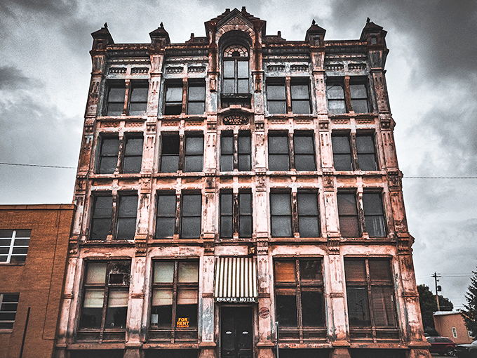 "Weathered brick, endless windows, and more ghosts than a Pac-Man game. Welcome to the warehouse where history and hauntings collide!" 