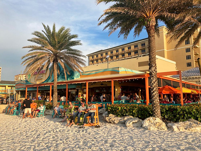 Frenchy's Rockaway Grill: Clearwater Beach's colorful seafood oasis! It's like a tropical vacation for your taste buds, no passport required.
