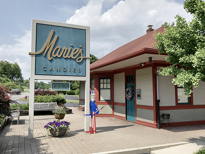Marie's isn't just a candy shop, it's a time capsule of sweetness. That sign? It's basically a "Welcome Home" mat for your inner child.