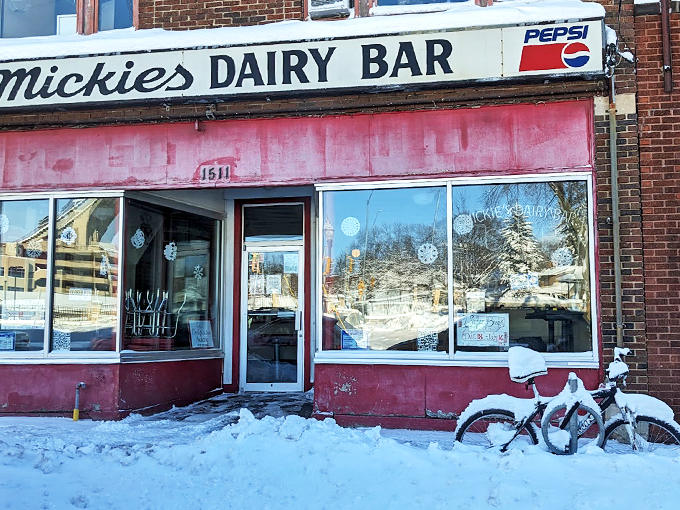 Madison's dairy dreamland! Mickies serves up Wisconsin tradition with a generous pat of butter on top.