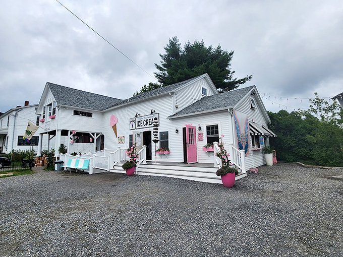 Scoop Deck: Where ice cream meets coastal charm. It's like a lighthouse, but it guides you to flavors, not ships!