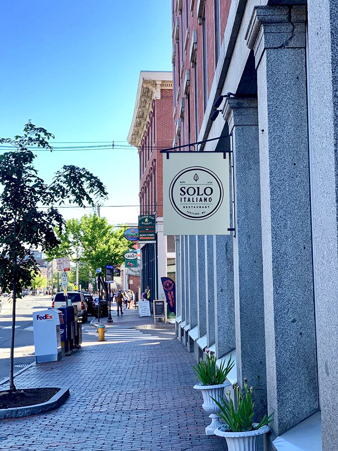 Solo Italiano: Where modern meets traditional in a symphony of pasta. This sleek facade houses culinary treasures waiting to be discovered.