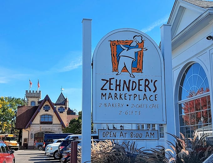 Willkommen to flavor town! Zehnder's Bavarian-inspired facade promises a taste of Germany in the heart of Michigan.