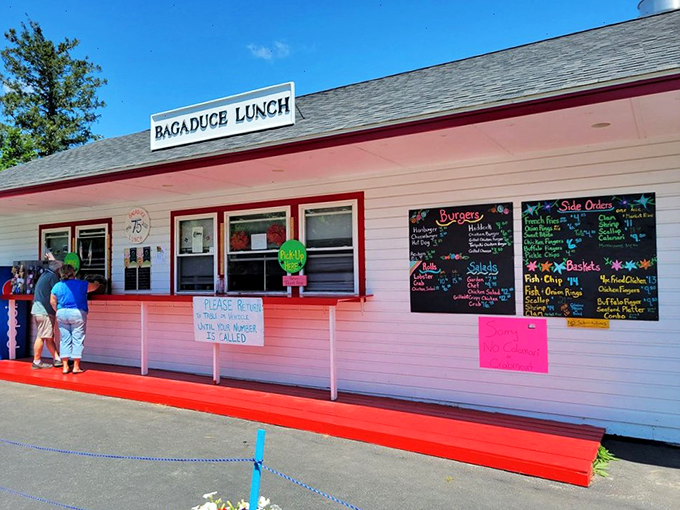 Chalkboard menus and picnic table dining. Bagaduce Lunch is serving up nostalgia with a side of seafood perfection.